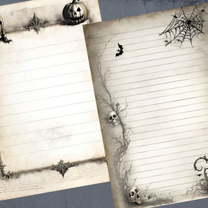 Halloween Printable Stationery Writing Papers, Printable Pumpkins ...