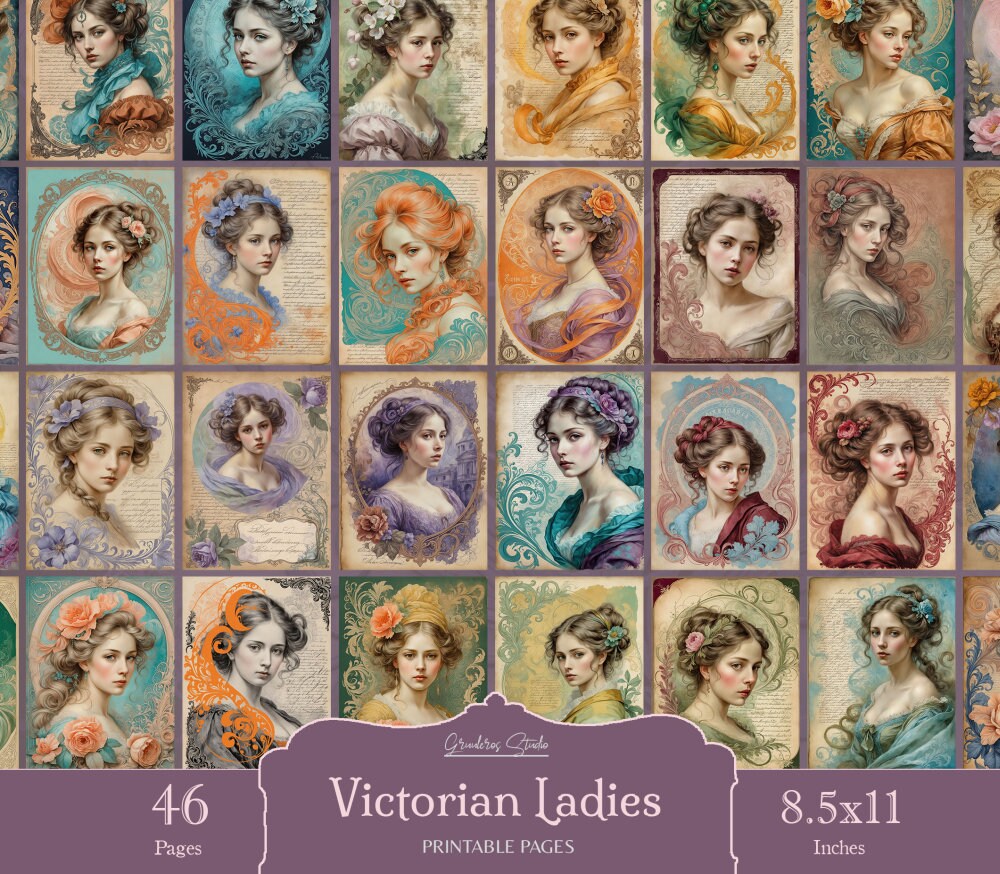 Victorian Women Junk Journal Pages, Victorian Ladies Junk Journal ...