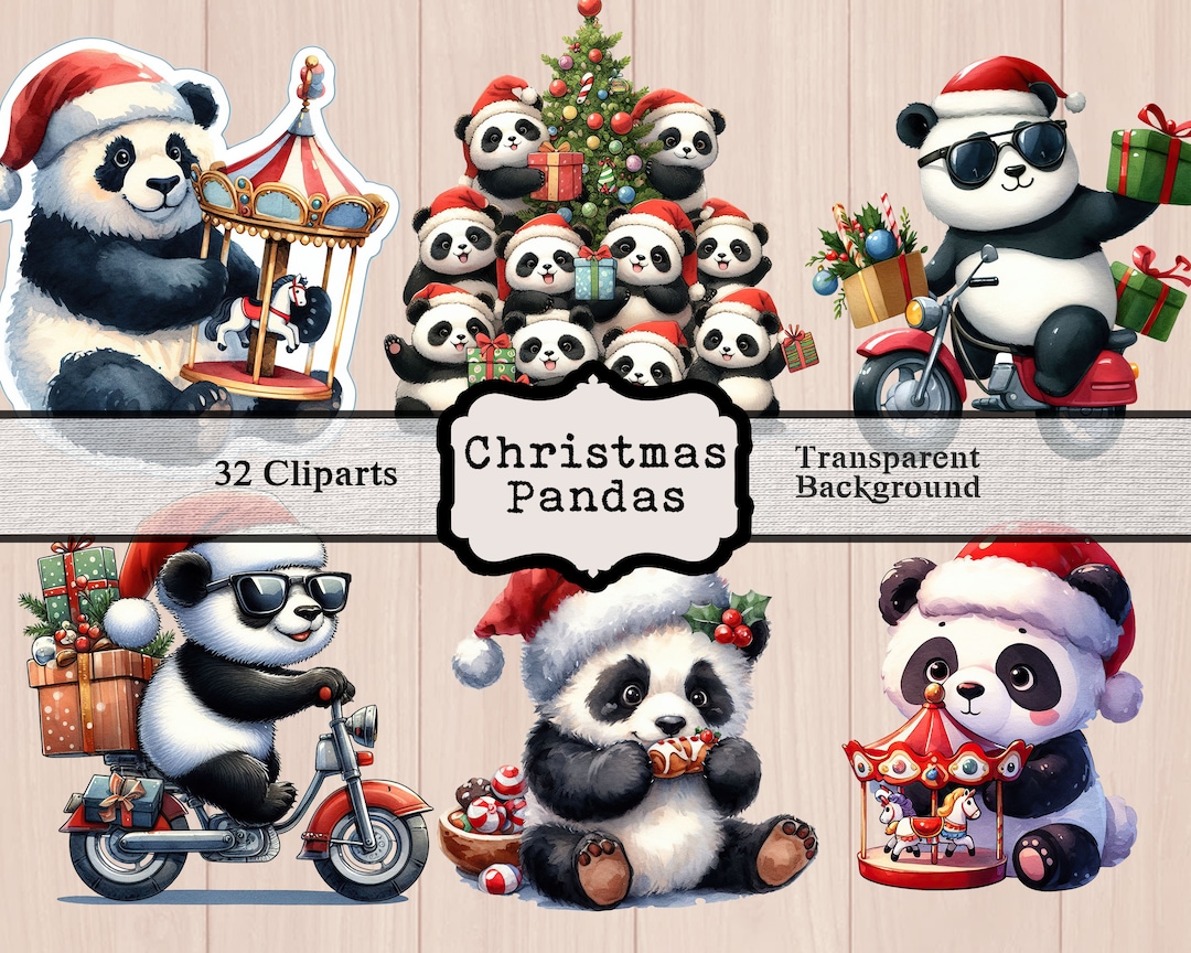 Christmas Panda Clipart, Christmas Panda PNG Clipart, Santa Panda ...