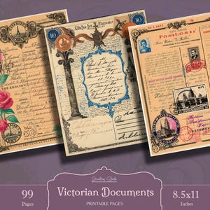 Vintage Handwritten Ephemera, Old Notes, Scholar Pages, Victorian ...