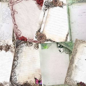 Gothic Stationery Paper, Gothic Writing Paper, Dark Academia Printable ...