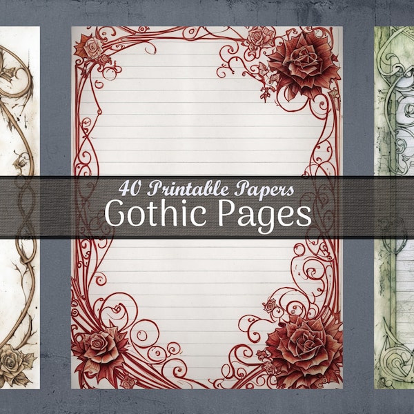 Gothic Paper - Etsy