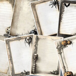 Halloween Printable Stationery Writing Papers, Printable Pumpkins ...