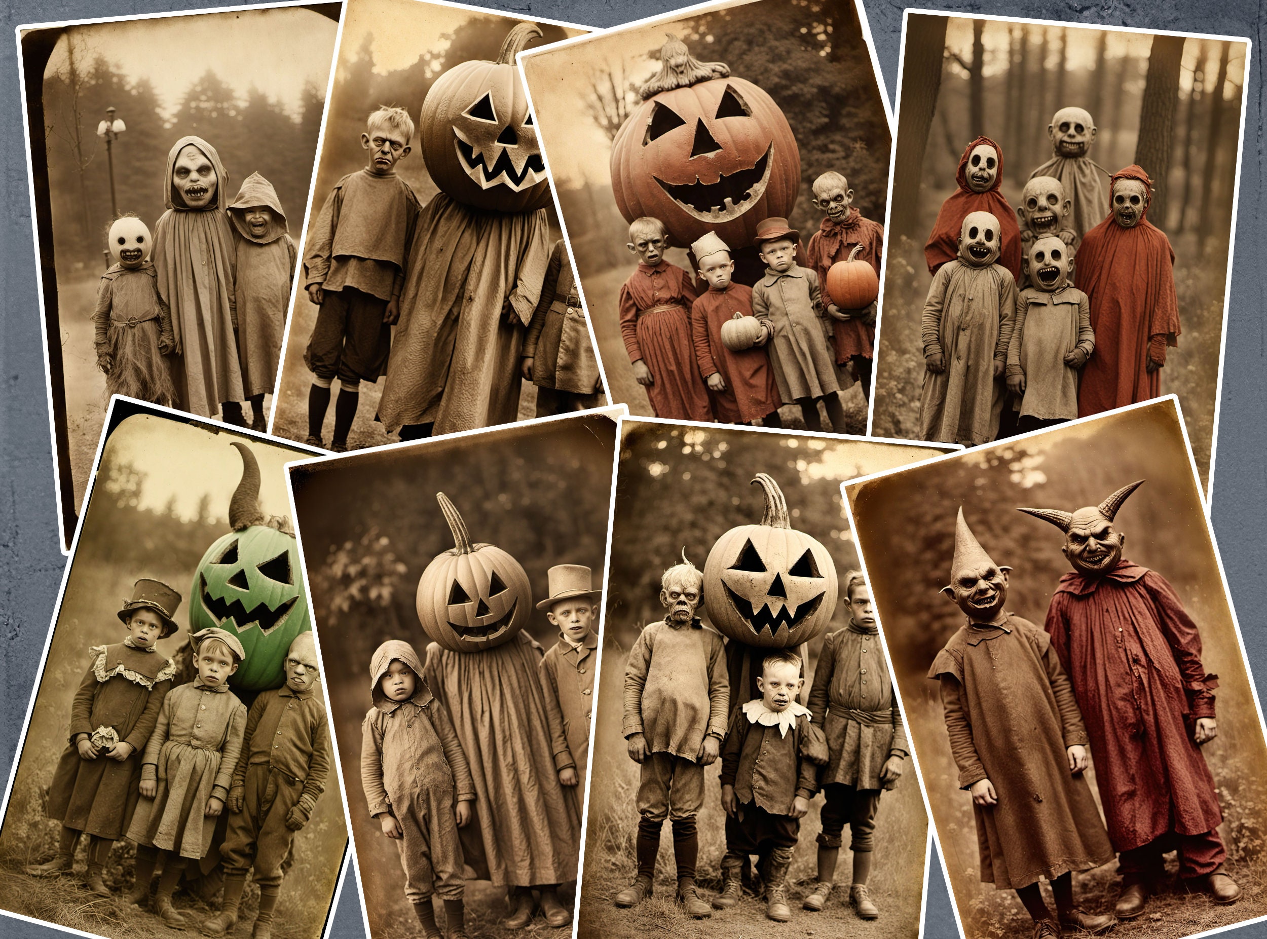 Printable Creepy Vintage Photos Scary Halloween Collage Images Antique ...