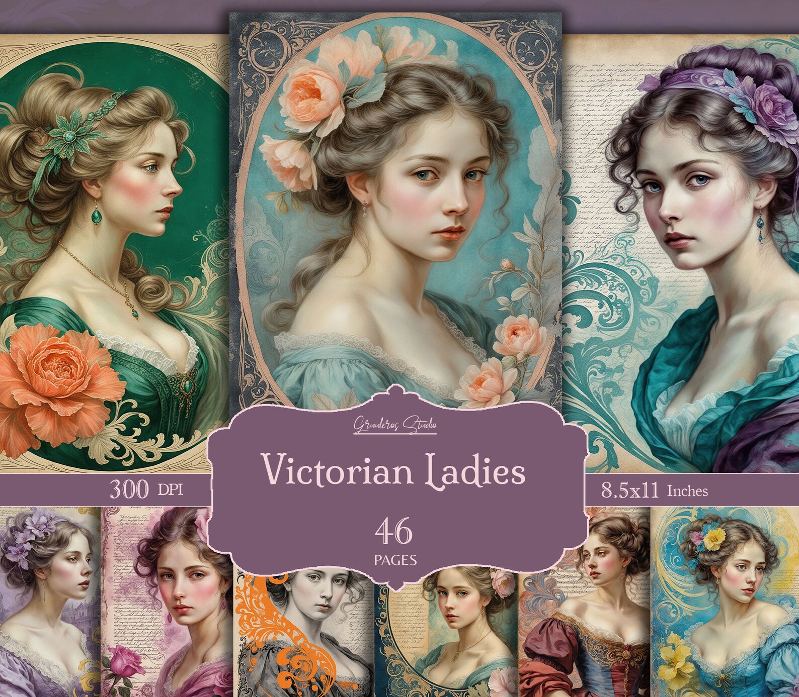 Victorian Women Junk Journal Pages, Victorian Ladies Junk Journal ...