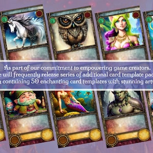 40 + 1 Fantasy Card Game Templates, Png, Board Game Assets, TCG Card ...