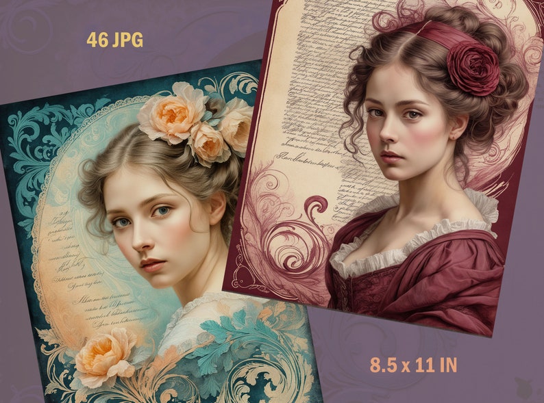 Victorian Women Junk Journal Pages, Victorian Ladies Junk Journal ...