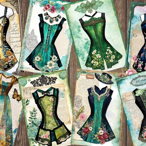 Vintage Dress Journal Pages, Printable Dresses, Lace, Ephemera ...