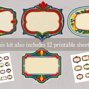 Vintage Blank Labels, Vintage Floral Labels, PNG & A4 Files, Old Labels ...