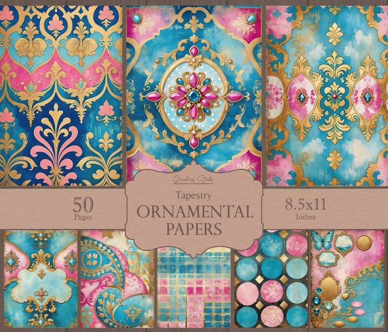 Printable Victorian Paper, Texture Theme, Journal Embellishment, Luxury ...