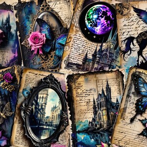 Victorian Goth Junk Journal Kit, Book of Shadows, Digital Download ...