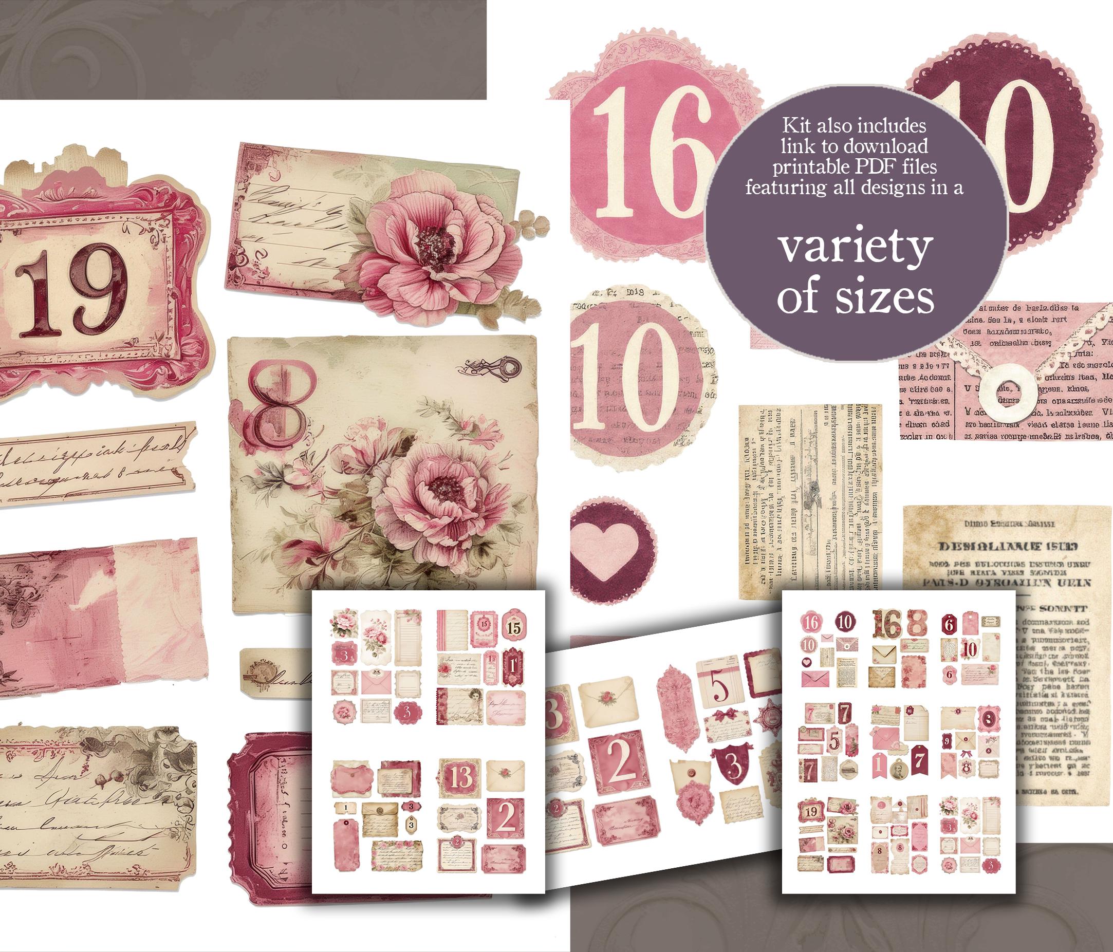 Scrapbook Clusters Kit, Scrap Paper Ephemera, Junk Journal Cutouts ...
