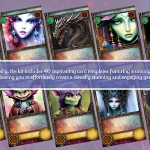 40 + 1 Fantasy Card Game Templates, Png, Board Game Assets, TCG Card ...