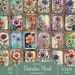 Decorative Flowers, Journal Pages, Art Nouveau Florals Digital Paper ...