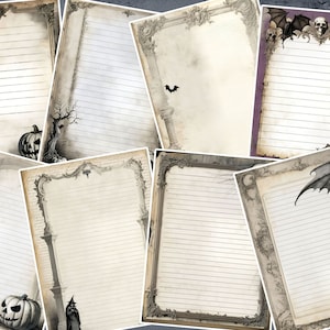 Halloween Printable Stationery Writing Papers, Printable Pumpkins ...