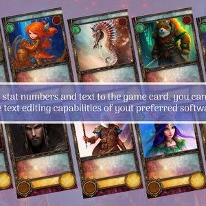 40 + 1 Fantasy Card Game Templates, Png, Board Game Assets, TCG Card ...
