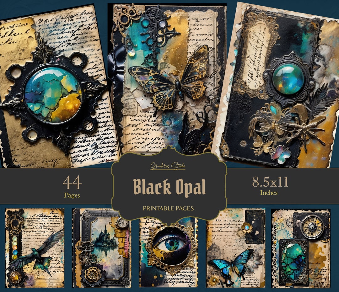 Victorian Goth Junk Journal Kit, Book of Shadows, Digital Download ...