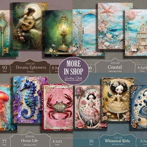 Boho Butterfly Junk Journal, Digital Papers, Vintage Butterflies ...