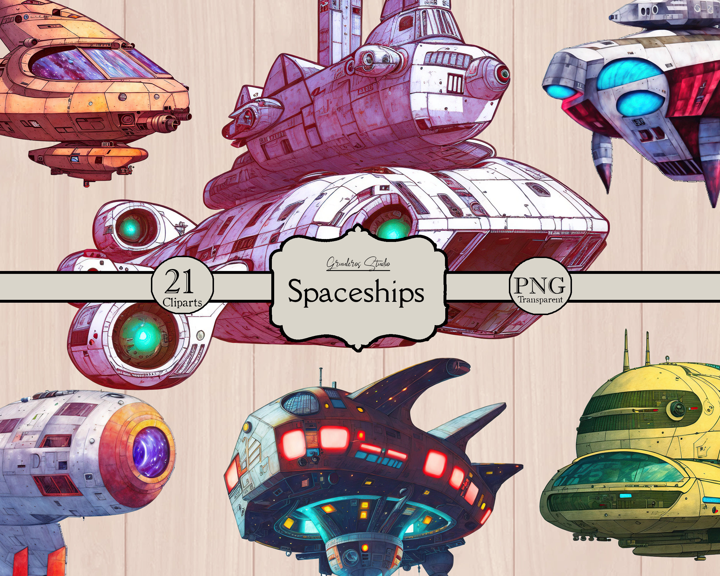 21 Spaceship Clipart, PNG, High Resolution, Starship Cliparts ...