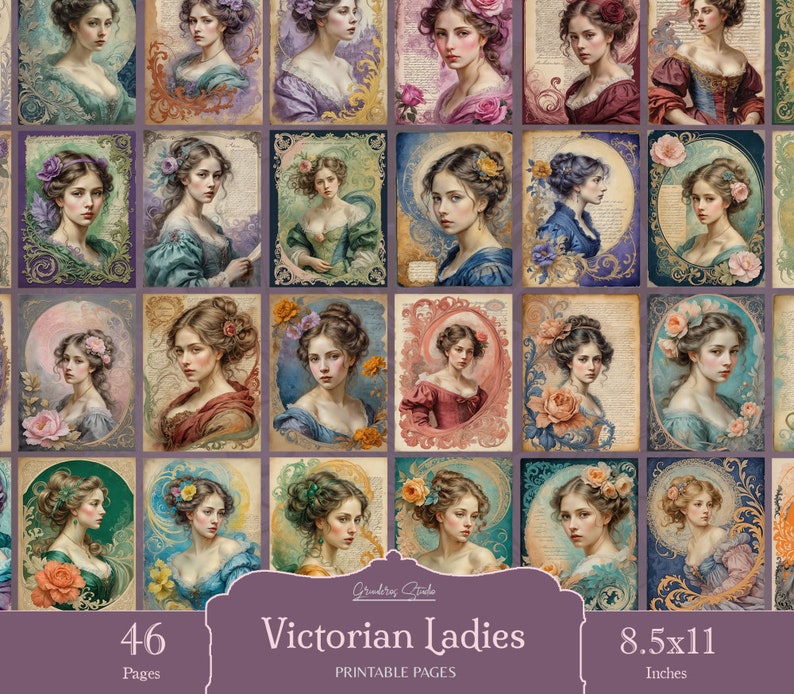 Victorian Women Junk Journal Pages, Victorian Ladies Junk Journal ...