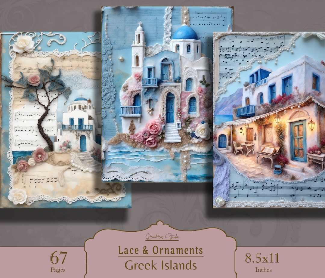 Summer Journal, Digital Paper, Lace Printable, Digital Scrapbooking ...