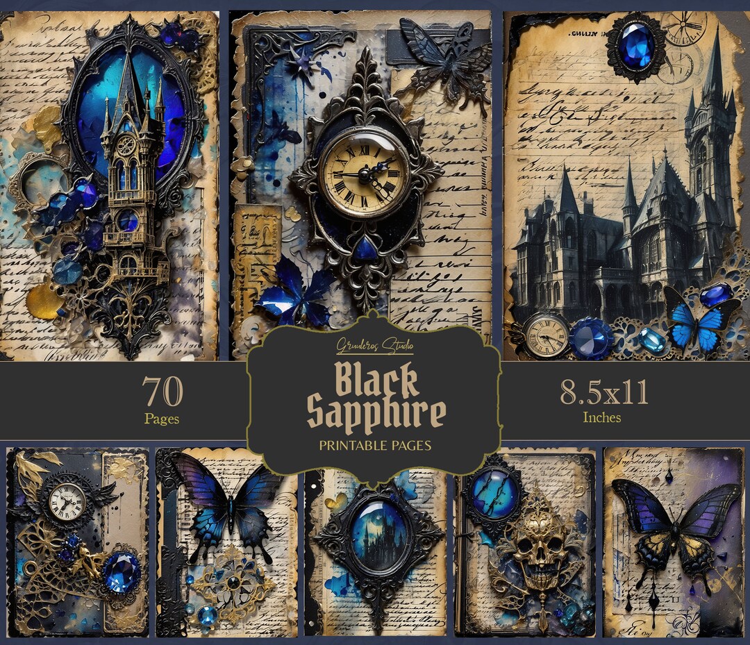 Victorian Goth Junk Journal Kit, Book of Shadows, Digital Download ...