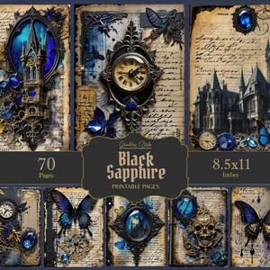 Victorian Goth Junk Journal Kit, Book of Shadows, Digital Download ...