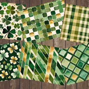 St.patricks Day Junk Journal Paper, Four Leaf Clover, Scrapbook Sheets ...
