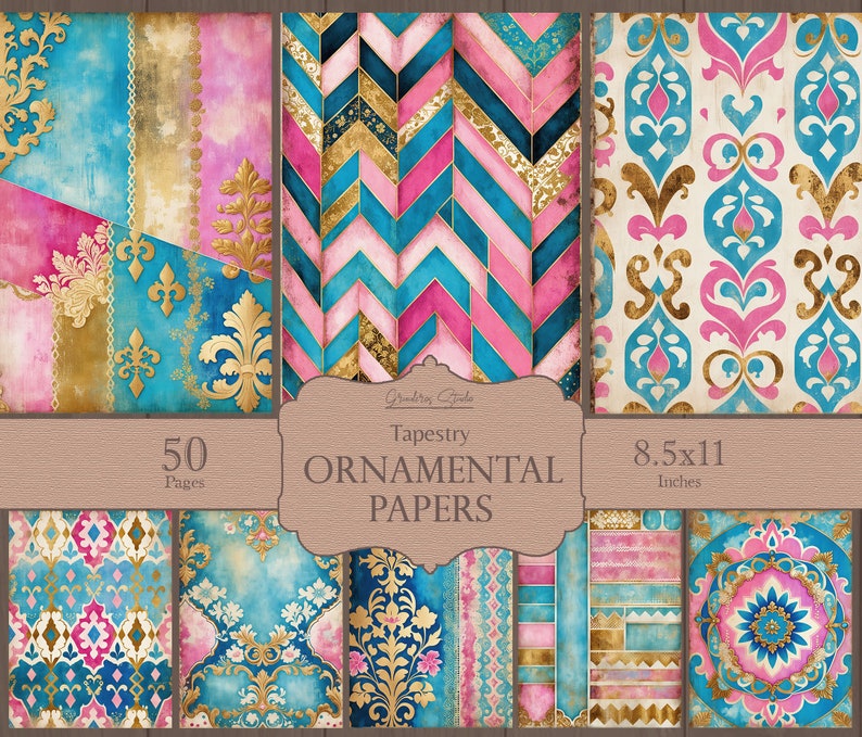 Printable Victorian Paper, Texture Theme, Journal Embellishment, Luxury ...