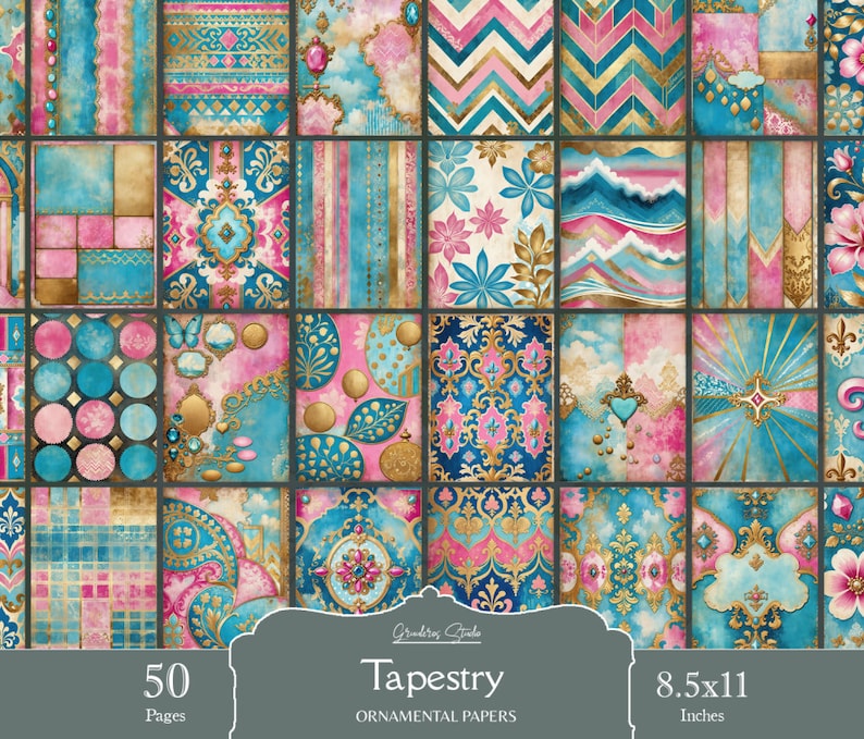 Printable Victorian Paper, Texture Theme, Journal Embellishment, Luxury ...