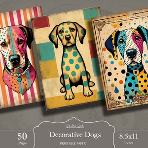 Dogs Journal, Printable, Junk Journal Kit, Grunge Pages, Dog Digital ...
