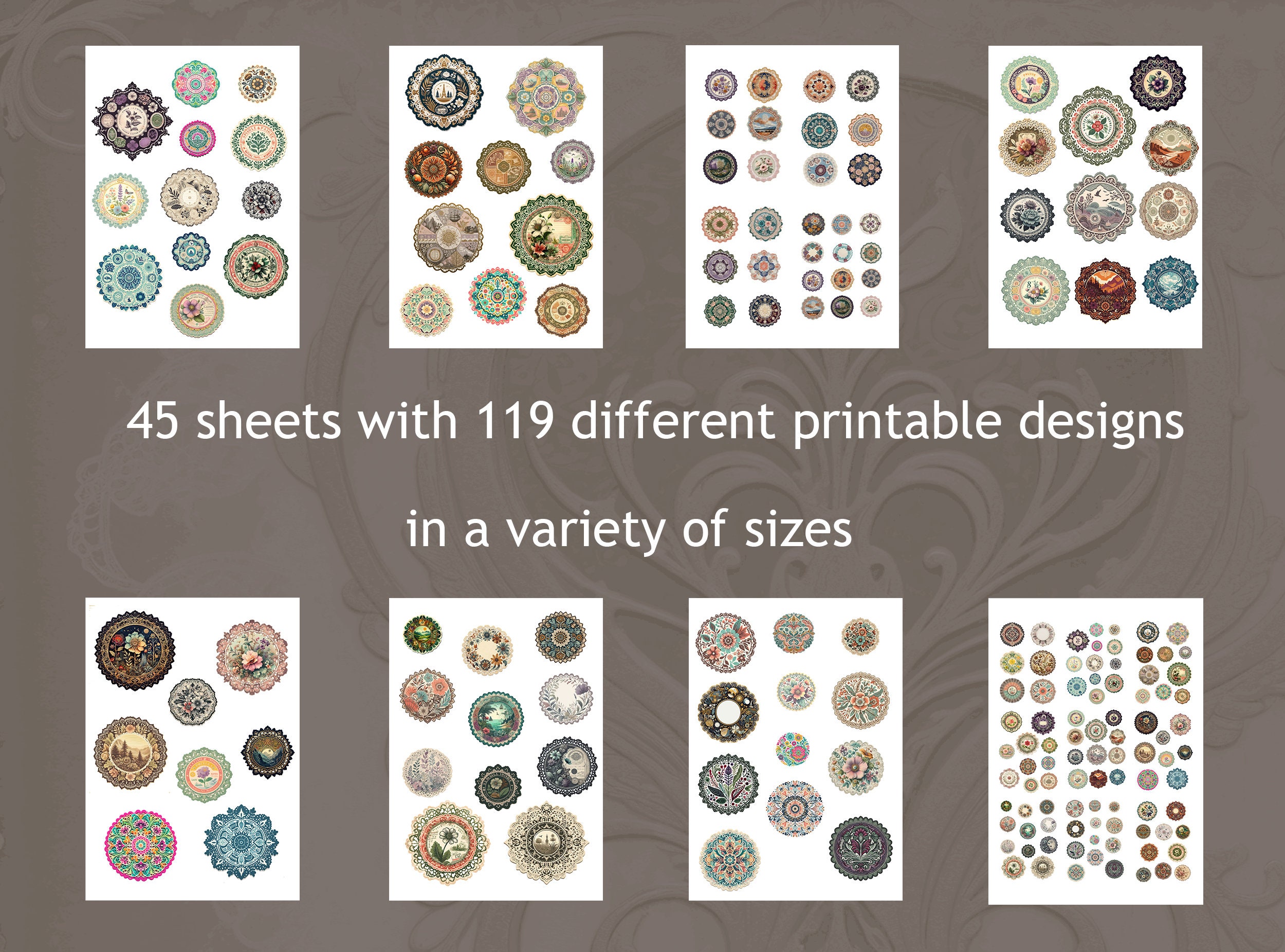 A4 Prints, Paper Doilies, Vintage Doily, Junk Journal, Scrapbooking ...