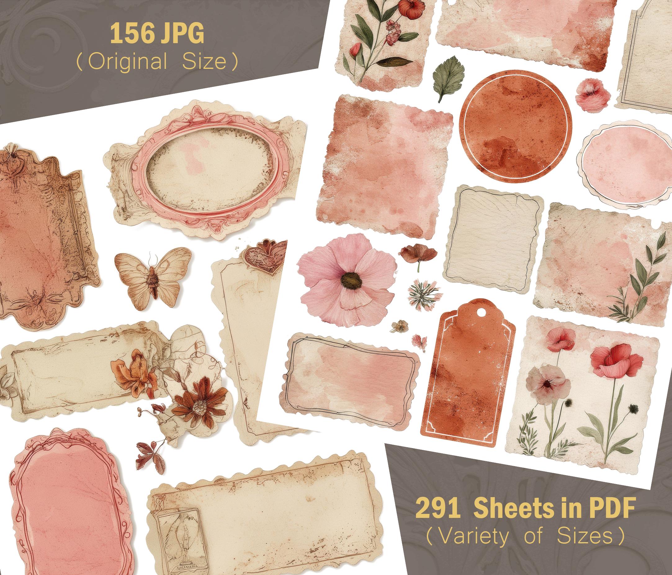 Shabby Labels, Collage Sheets, Printable Grunge Labels & Tags for Junk ...