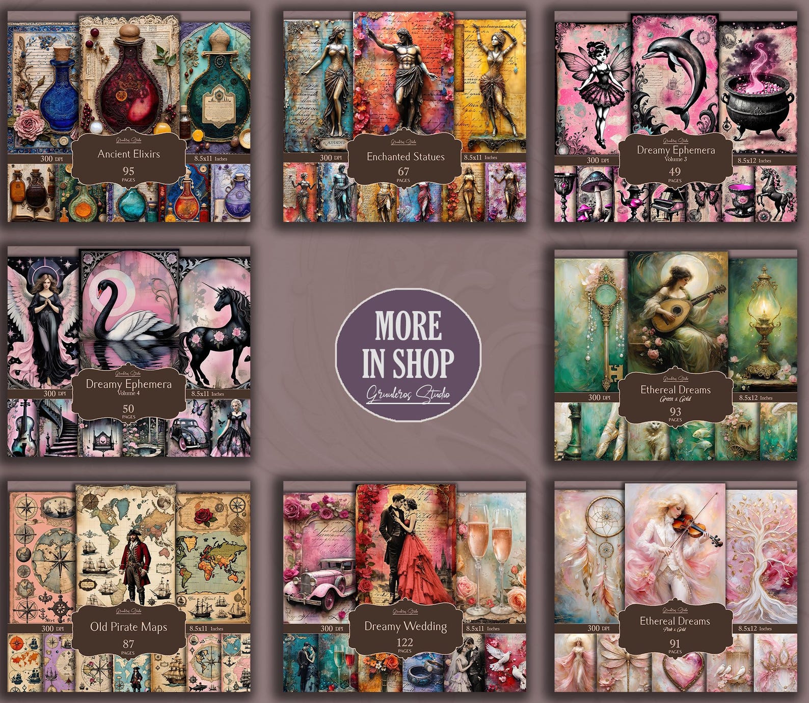Retro Robots Junk Journal Paper, Sci-fi Journal, Steampunk, Digital ...