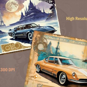 Classic Cars Journal Kit, Retro Cars, Vintage Cars Junk Journal ...