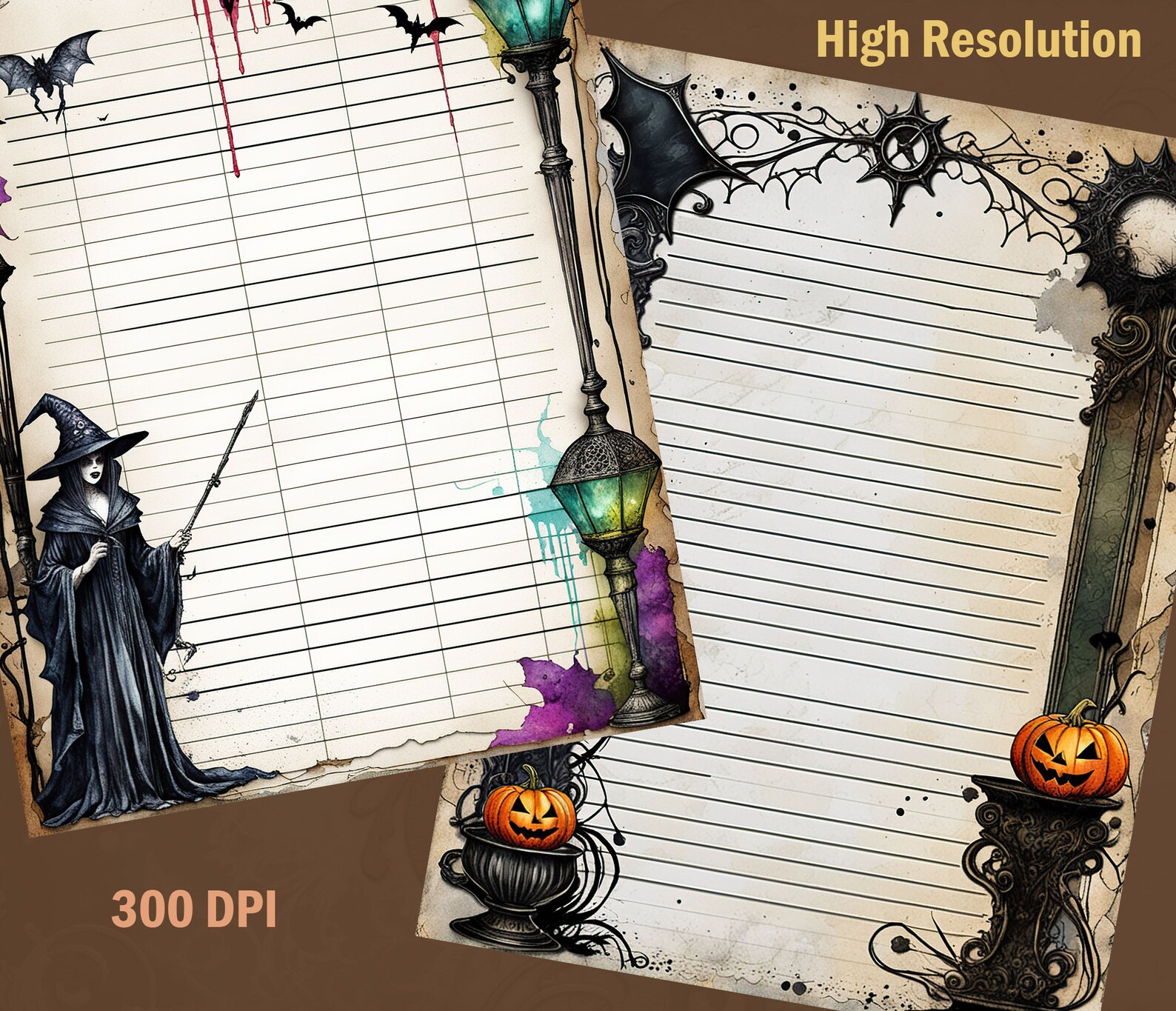 Halloween Printable Stationery, Black Cat Stationery, Letter Writing ...