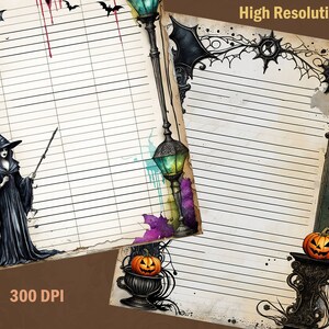 Halloween Printable Stationery, Black Cat Stationery, Letter Writing ...