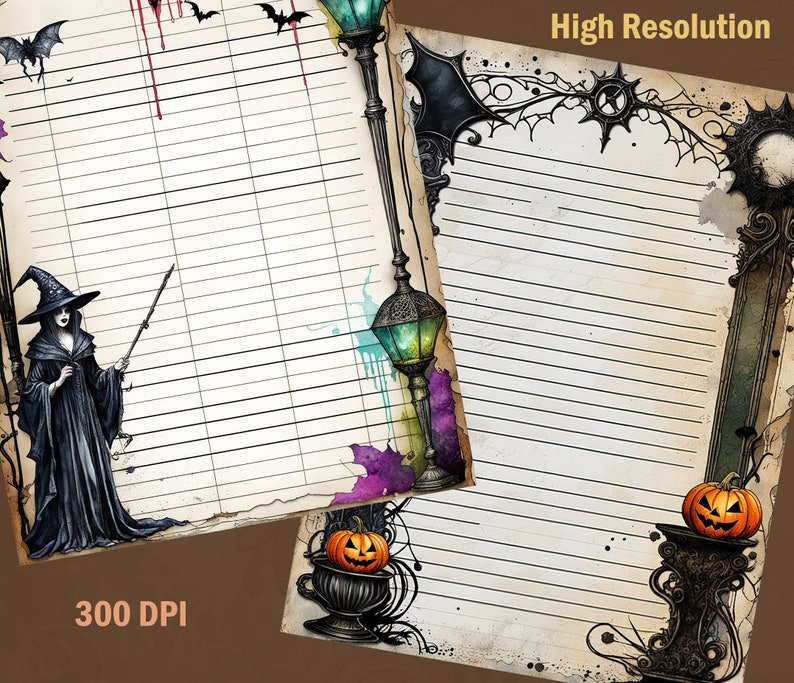 Halloween Printable Stationery, Black Cat Stationery, Letter Writing ...