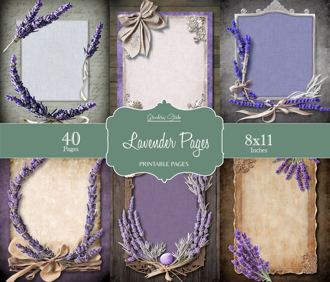 Lavender Printable Paper, Lavender Digital Paper, Lavender, Junk ...