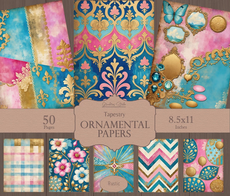 Printable Victorian Paper, Texture Theme, Journal Embellishment, Luxury ...