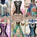 Vintage Dress Journal Pages, Printable Dresses, Lace, Ephemera ...