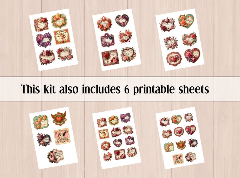 Valentines Day Vintage Labels, Png Transparent, Printable Sticker ...