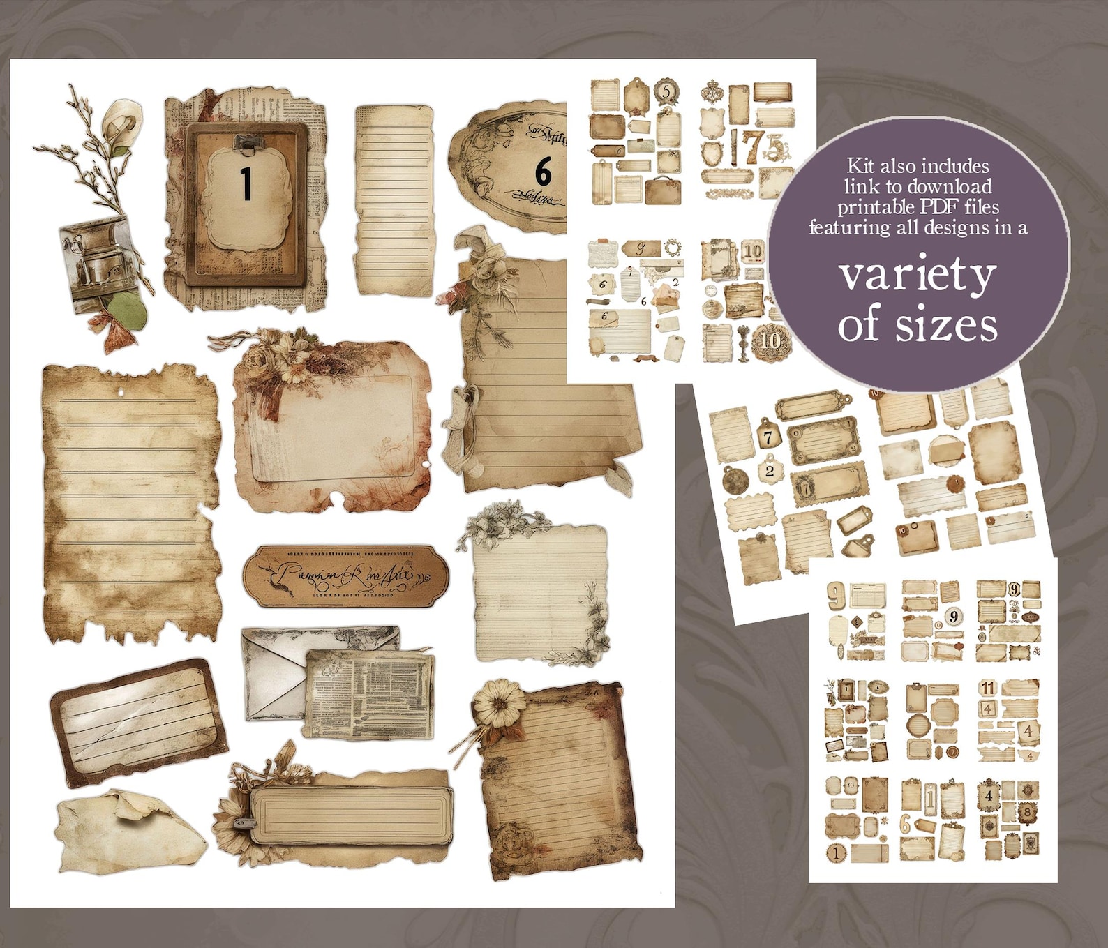 Ephemera Scraps & Cutouts, Vintage Labels, Printable Collage Sheets ...
