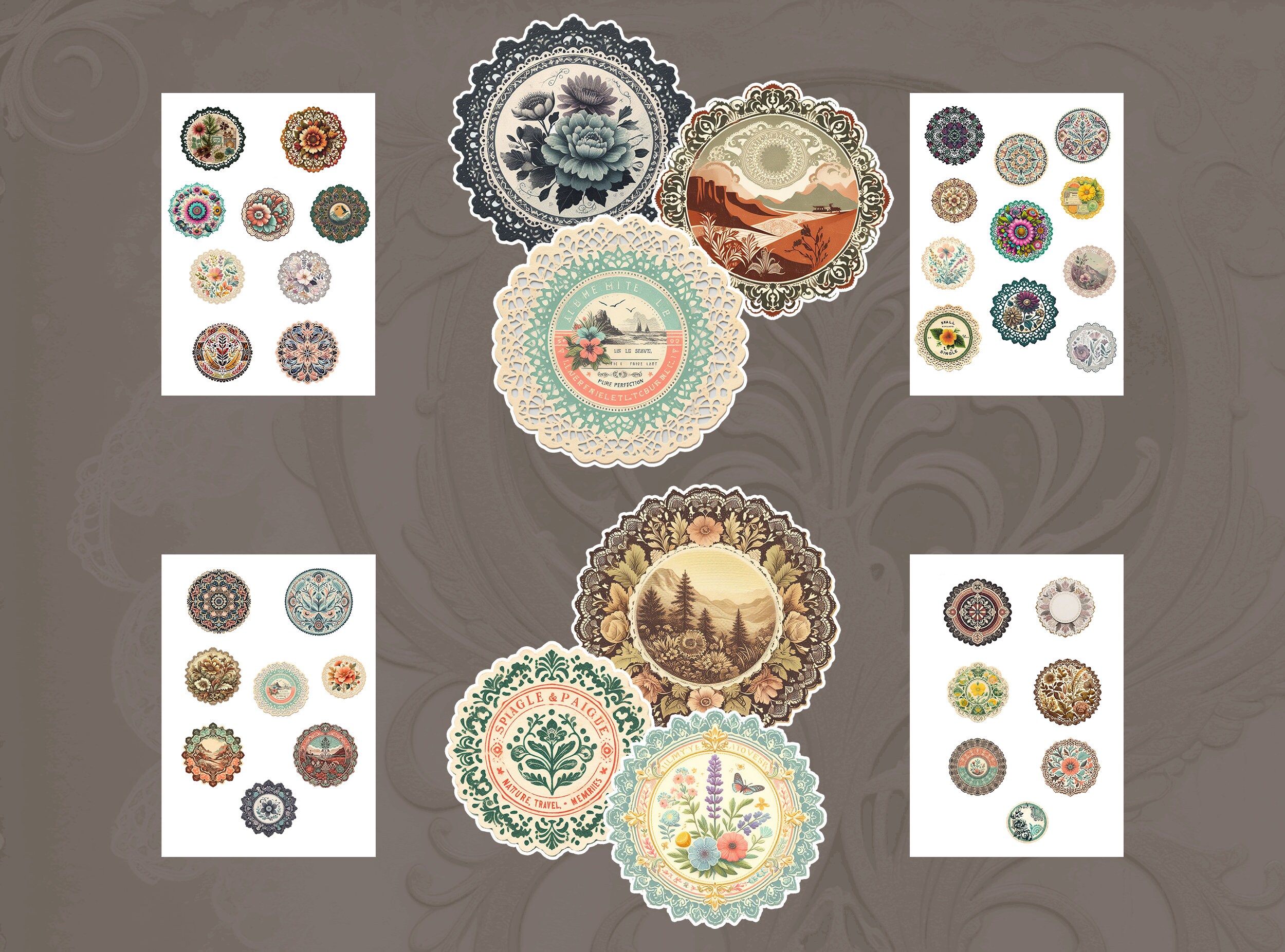 A4 Prints, Paper Doilies, Vintage Doily, Junk Journal, Scrapbooking ...