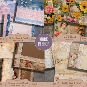 Rustic Junk Journal, Beige Printable Pages, Romantic Ephemera Kit ...