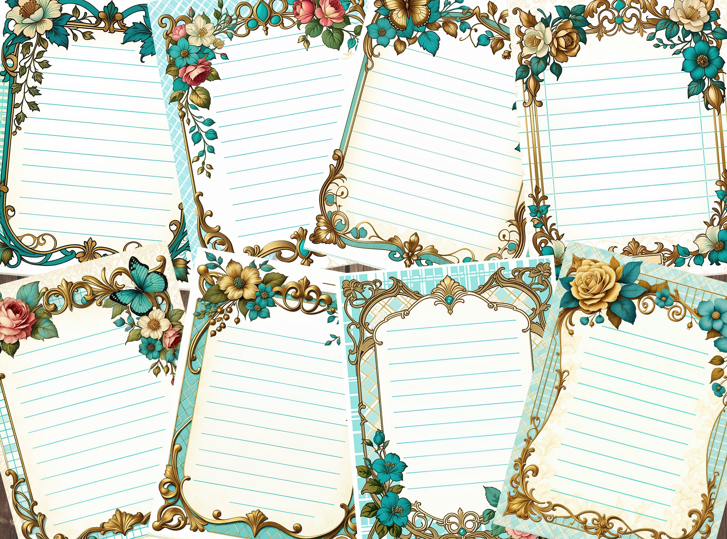 Writing Paper Pack, Printable Stationery Lined Paper, Printable ...