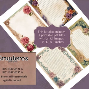 Victorian Writing Paper, Filigree Pages, Collage Printable Junk Journal ...