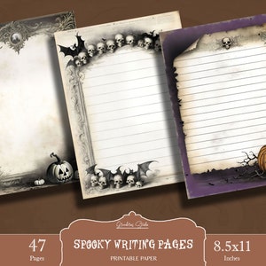 Halloween Printable Stationery Writing Papers, Printable Pumpkins ...