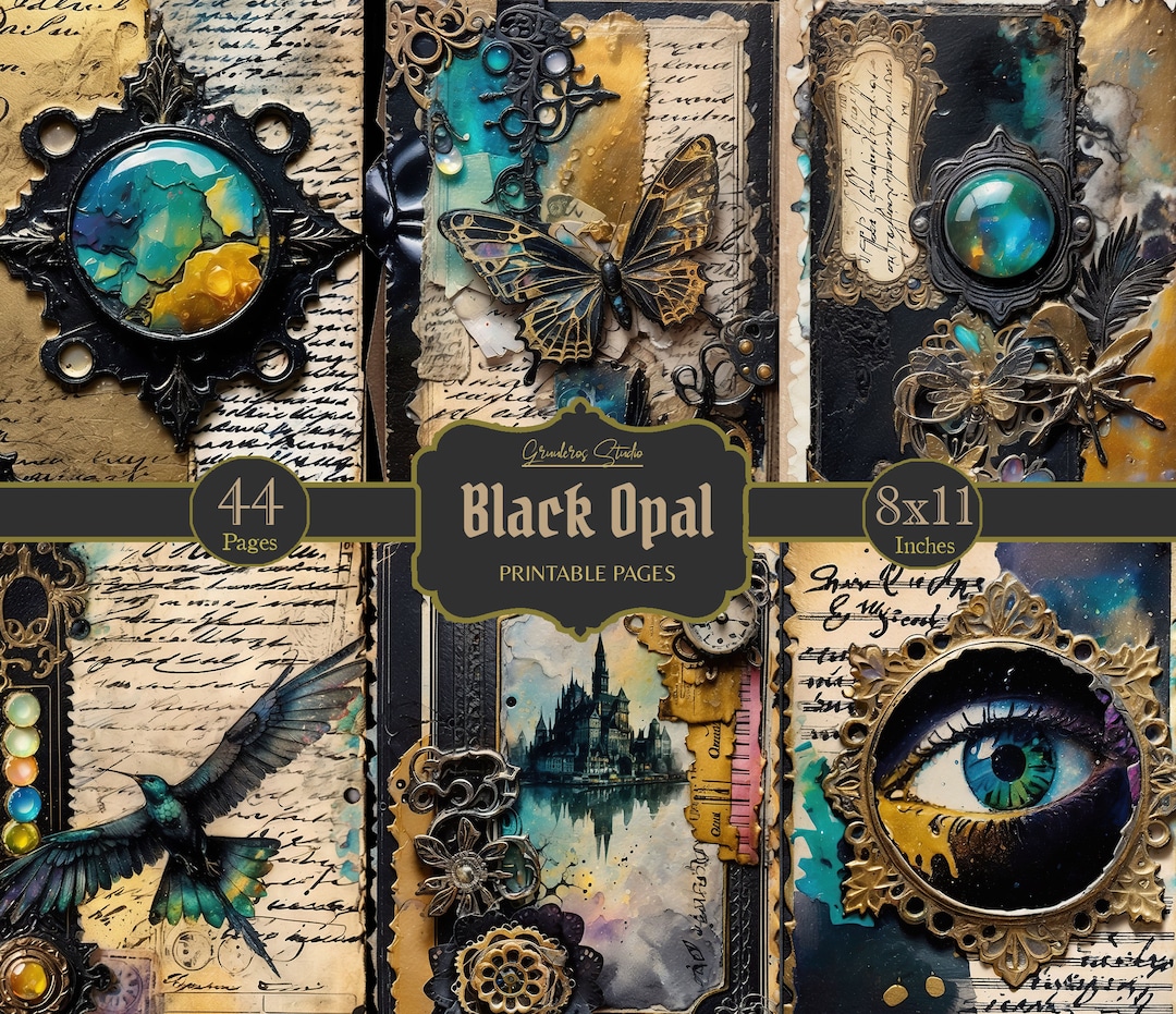 Victorian Goth Junk Journal Kit, Book of Shadows, Digital Download ...