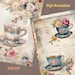 Tea Cup Junk Journal Paper, Antique Journal Pages, Shabby Chic, Vintage ...